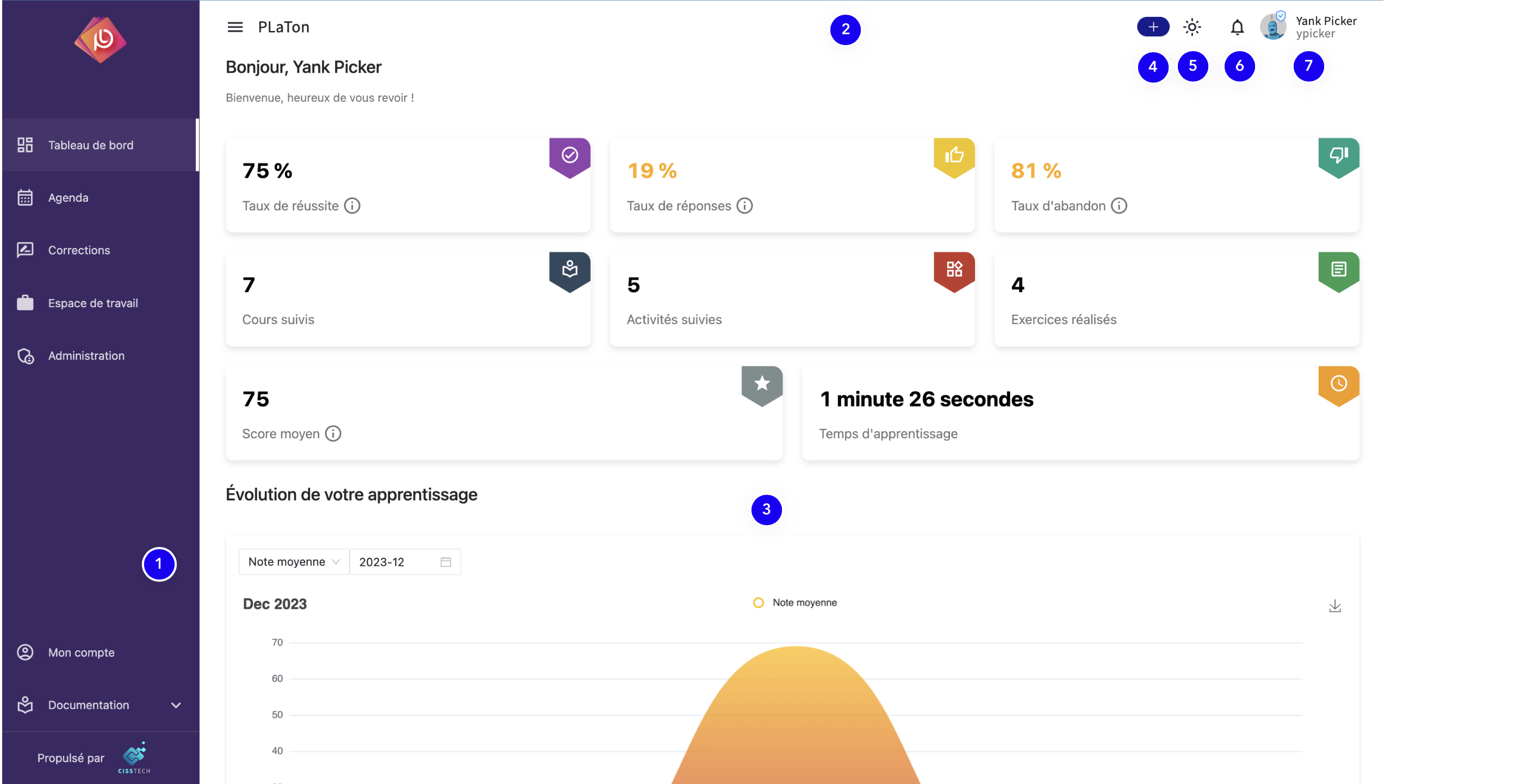 Navigation dans l'interface | PLaTon