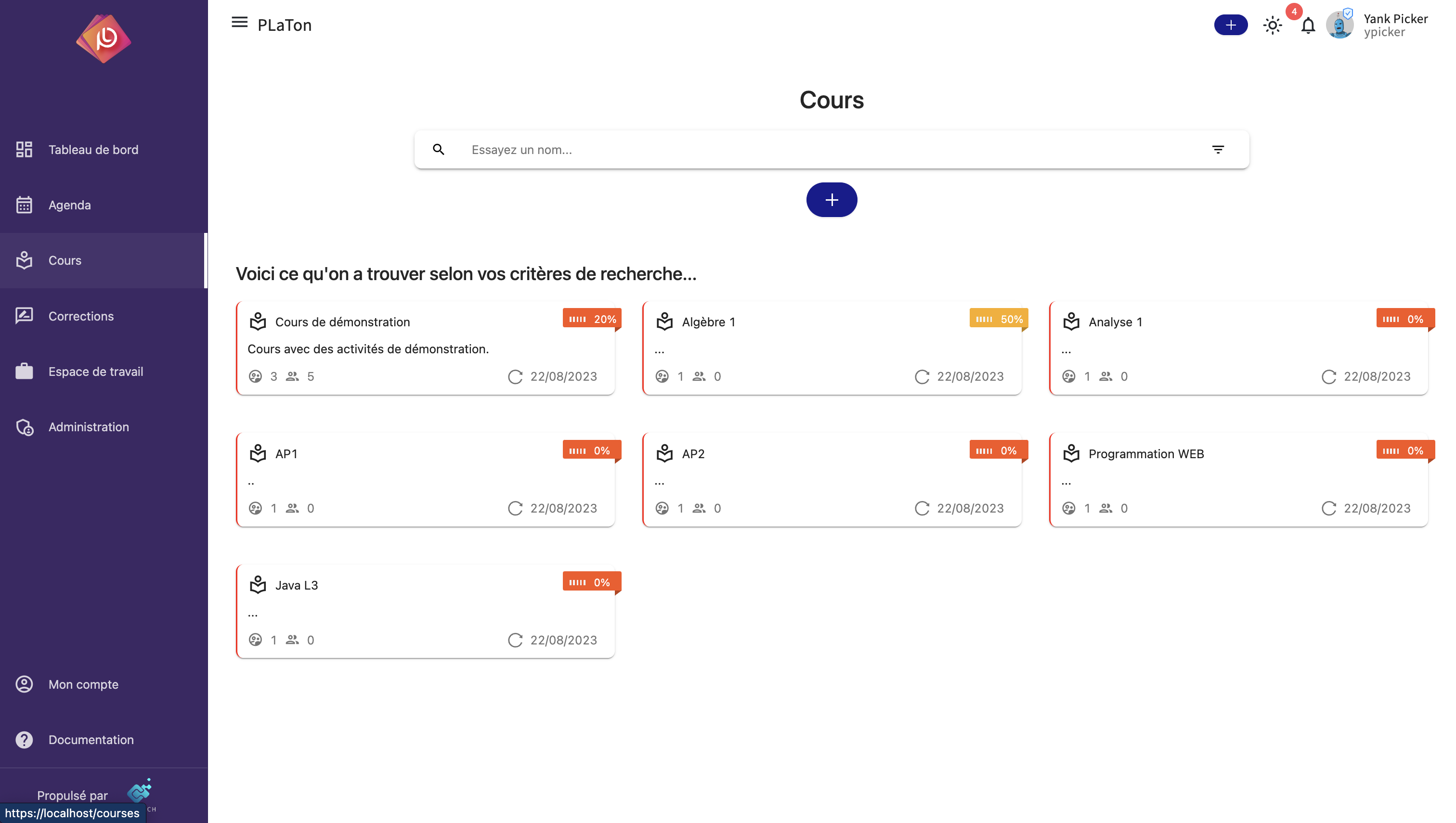Présentation du module de cours | PLaTon